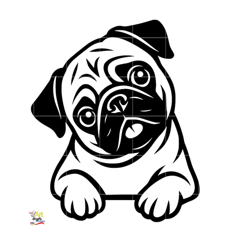 Pug Cartoon Stickers - Etsy