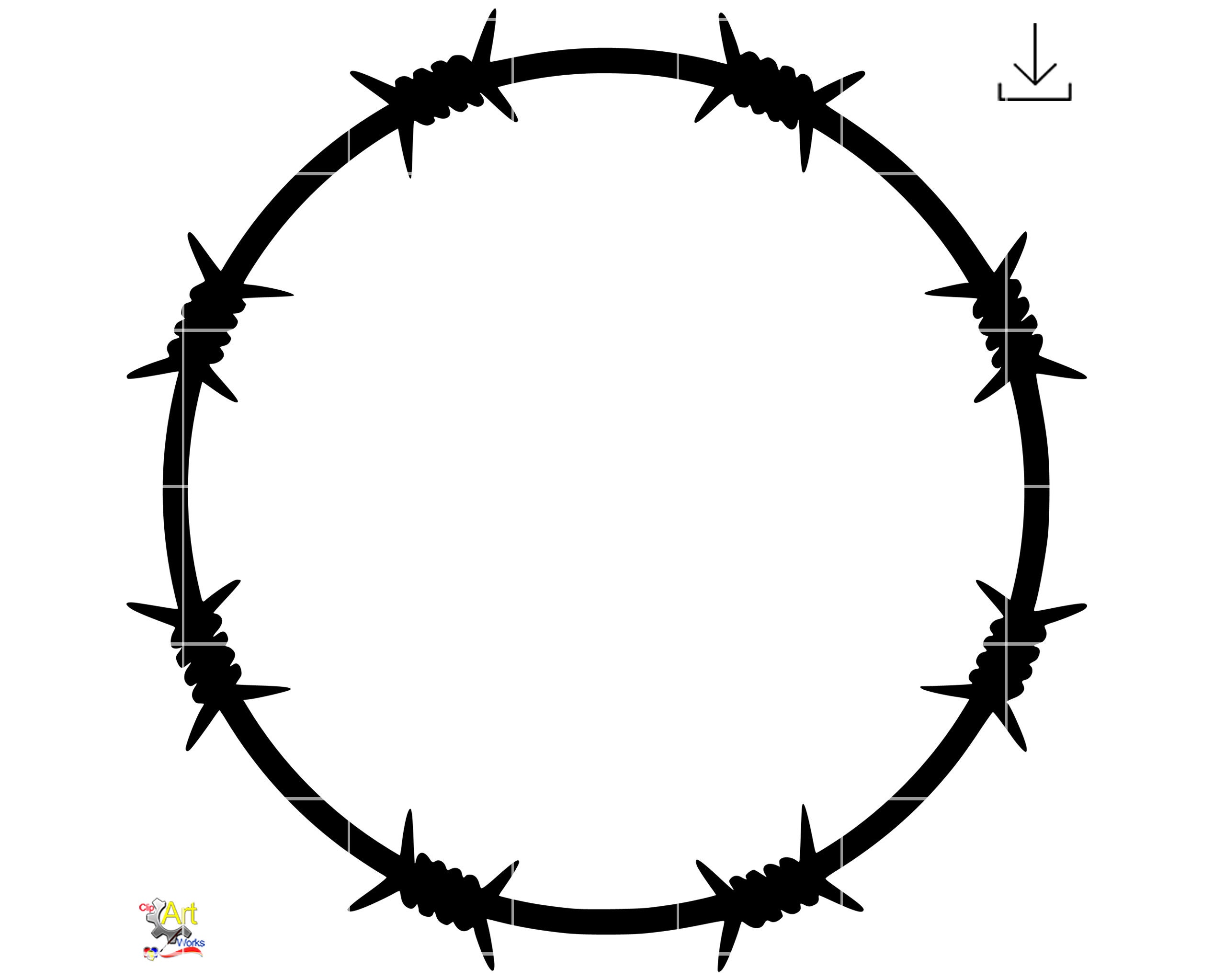 Barb Wire Fence Clipart
