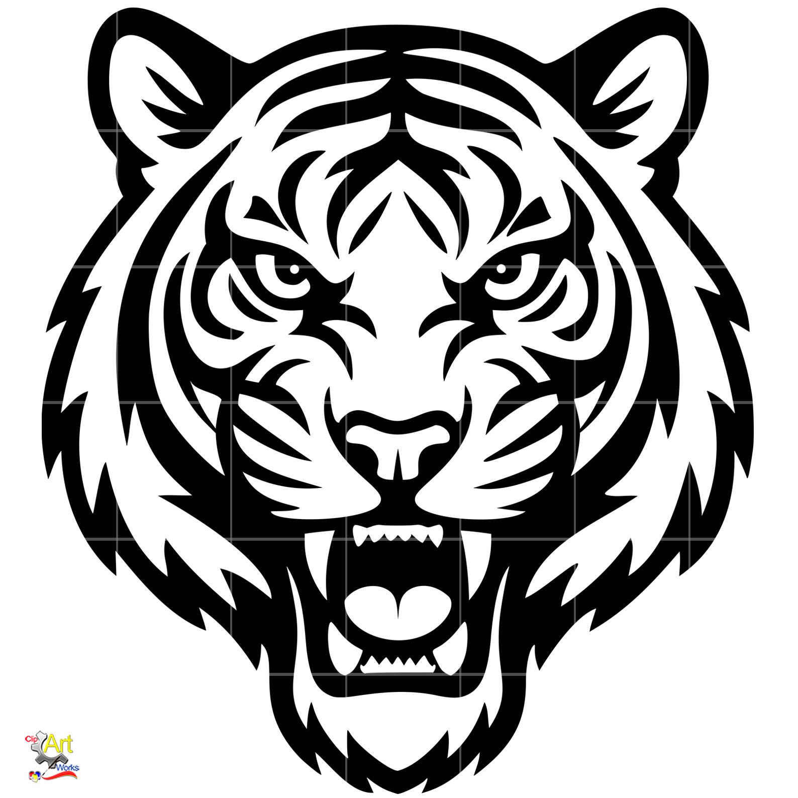 Tiger Head Clipart | Wild Animal SVG PNG PDF (digital Download) - Etsy