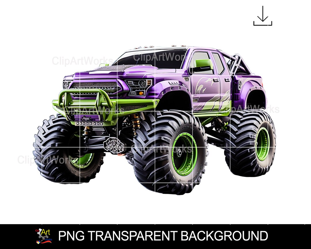 Monster Truck Clipart PNG - Etsy