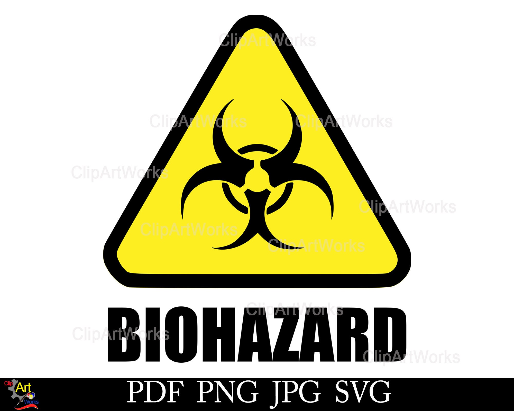 Biohazard Symbol SVG Clipart for Cricut Silhouette | Etsy Canada
