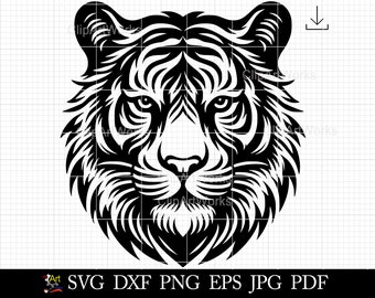 Cartoon Tiger SVG, Tiger Clip Art, Tiger Clipart, Tiger Cricut Svg - Etsy