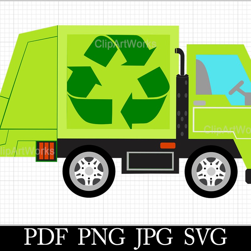 Garbage Truck Svg - Etsy