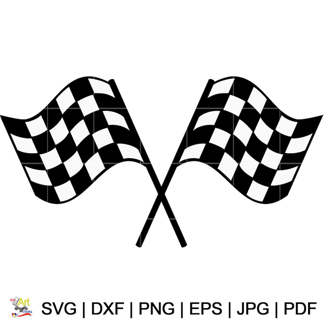 Checkered Racing Flag Clipart: SVG, PNG, PDF (digital Files - Etsy