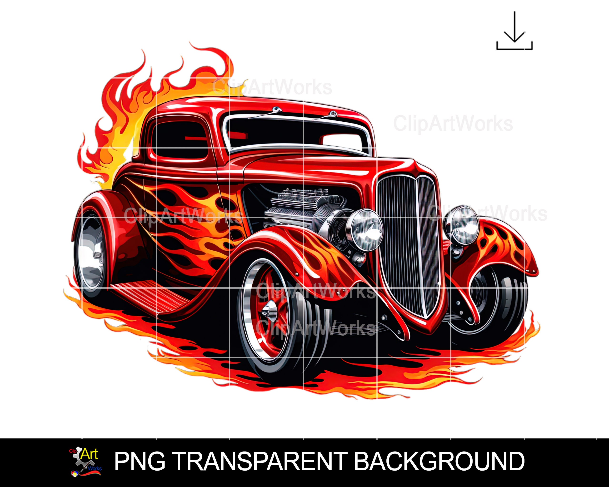 Imágenes prediseñadas de un coche musculoso hot rod - Etsy México