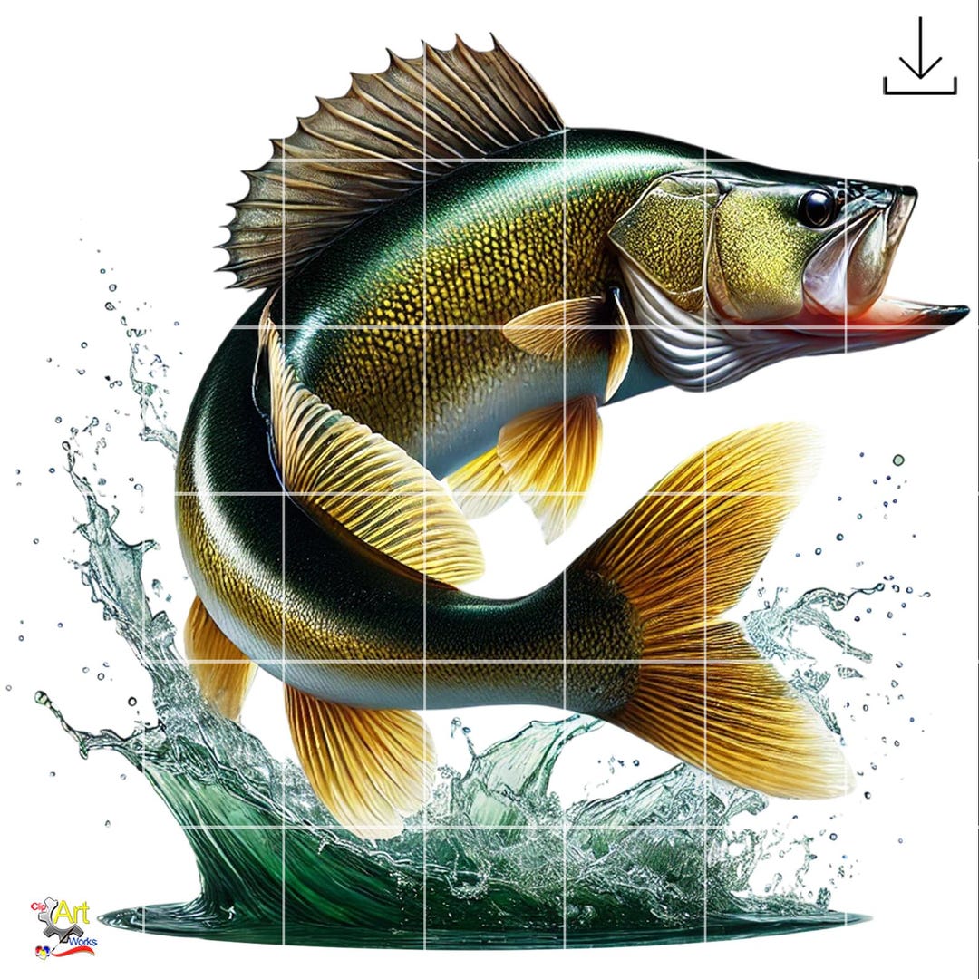 Walleye Clipart Fish PNG | 10 Image Bundle - Etsy