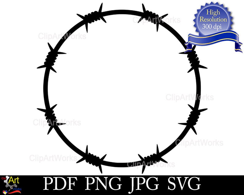 Barbed Wire Circle Png Clipart