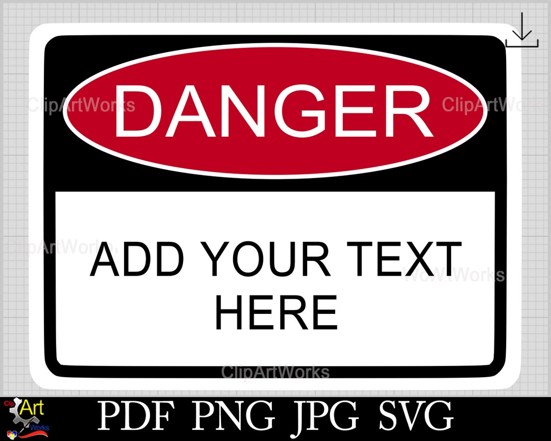 Danger Sign Clipart - Etsy