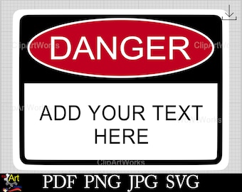 Blank Danger Sign Svg, Silhouette Shadow SVG Cut File PNG DXF Cricut ...