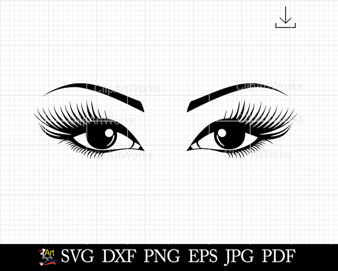Eye Lashes SVG Clipart - Etsy