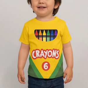 6 Pack Crayons Clipart - Etsy