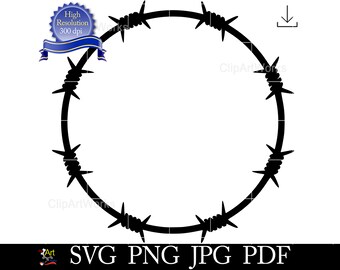 Barbed Wire Svg, Barb Wire Svg, Fence Svg. Vector Cut File for Cricut ...
