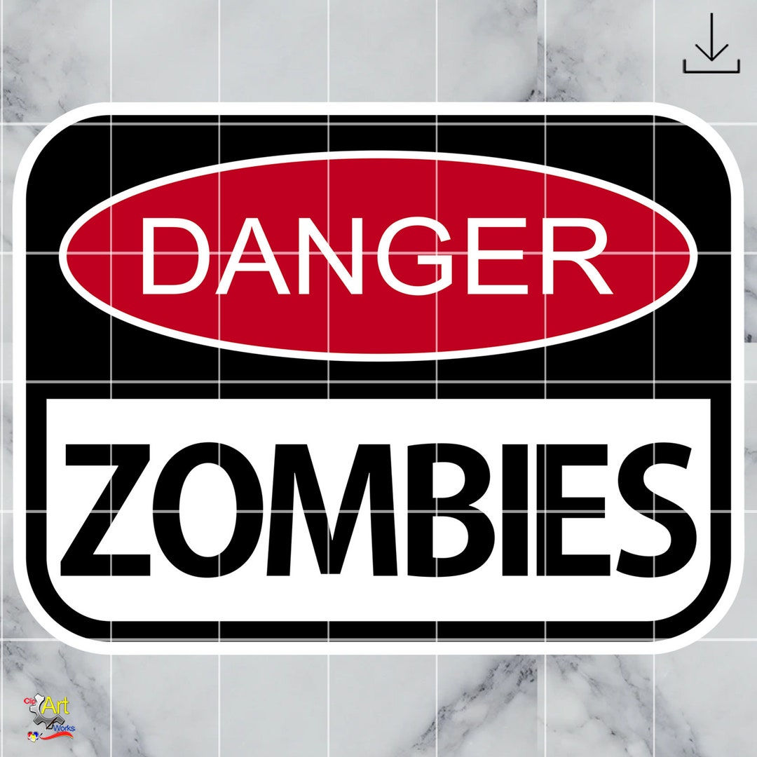 Danger Sign Zombies SVG Clipart - Etsy