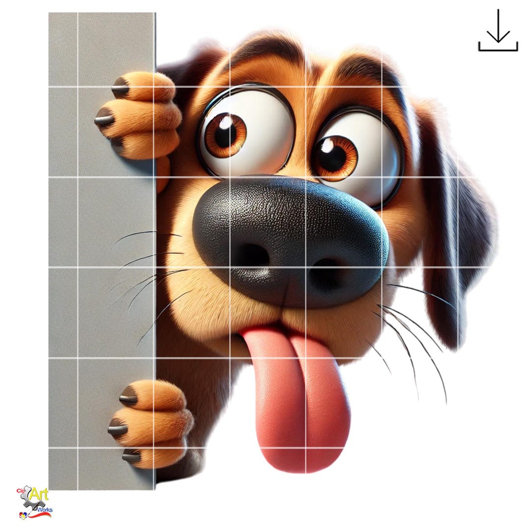 Peeking Dog PNG Clipart - Etsy
