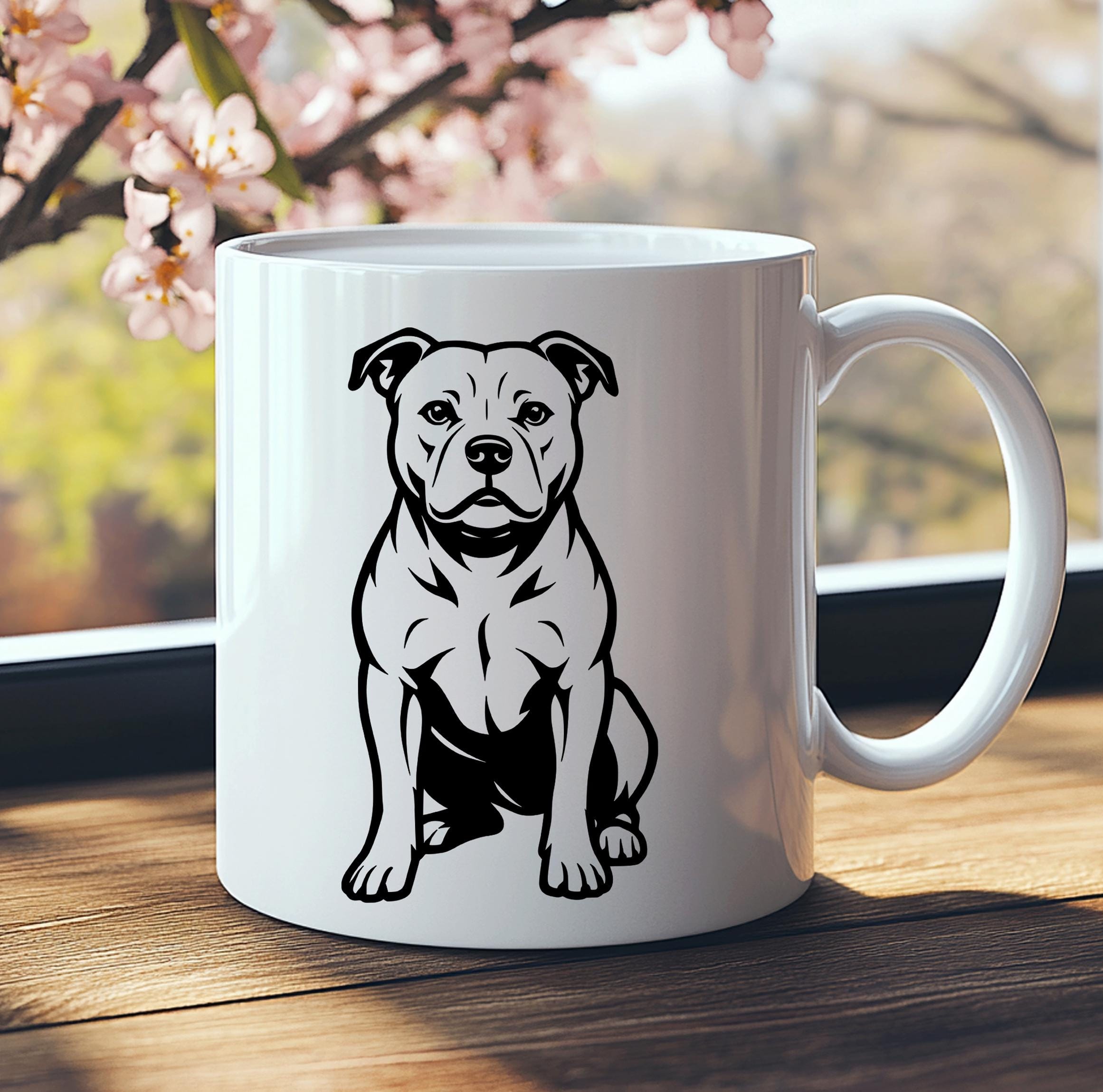 Staffordshire Bull Terrier Clipart Bundle: Staffy Dog SVG, PNG, PDF ...