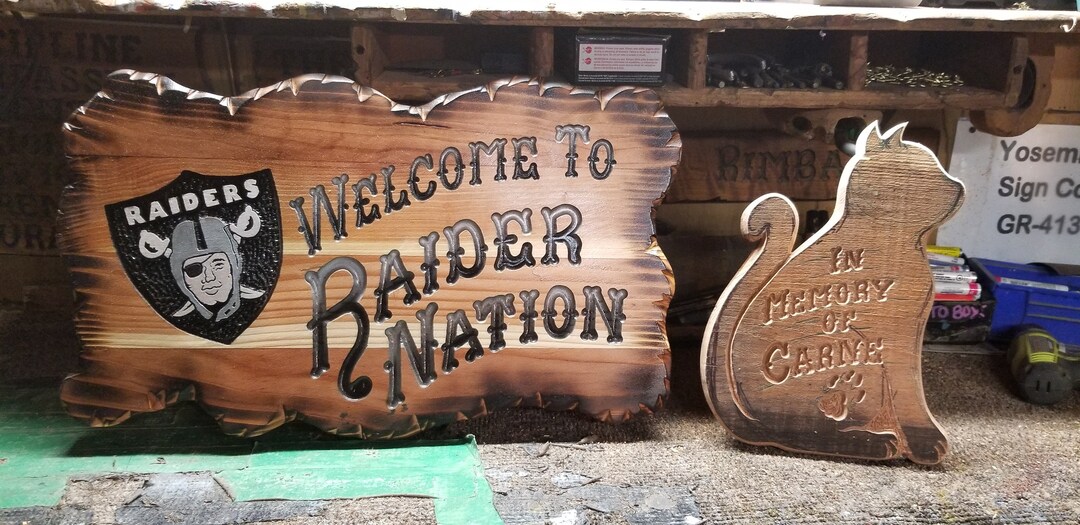 Raider Nation Sign - Etsy