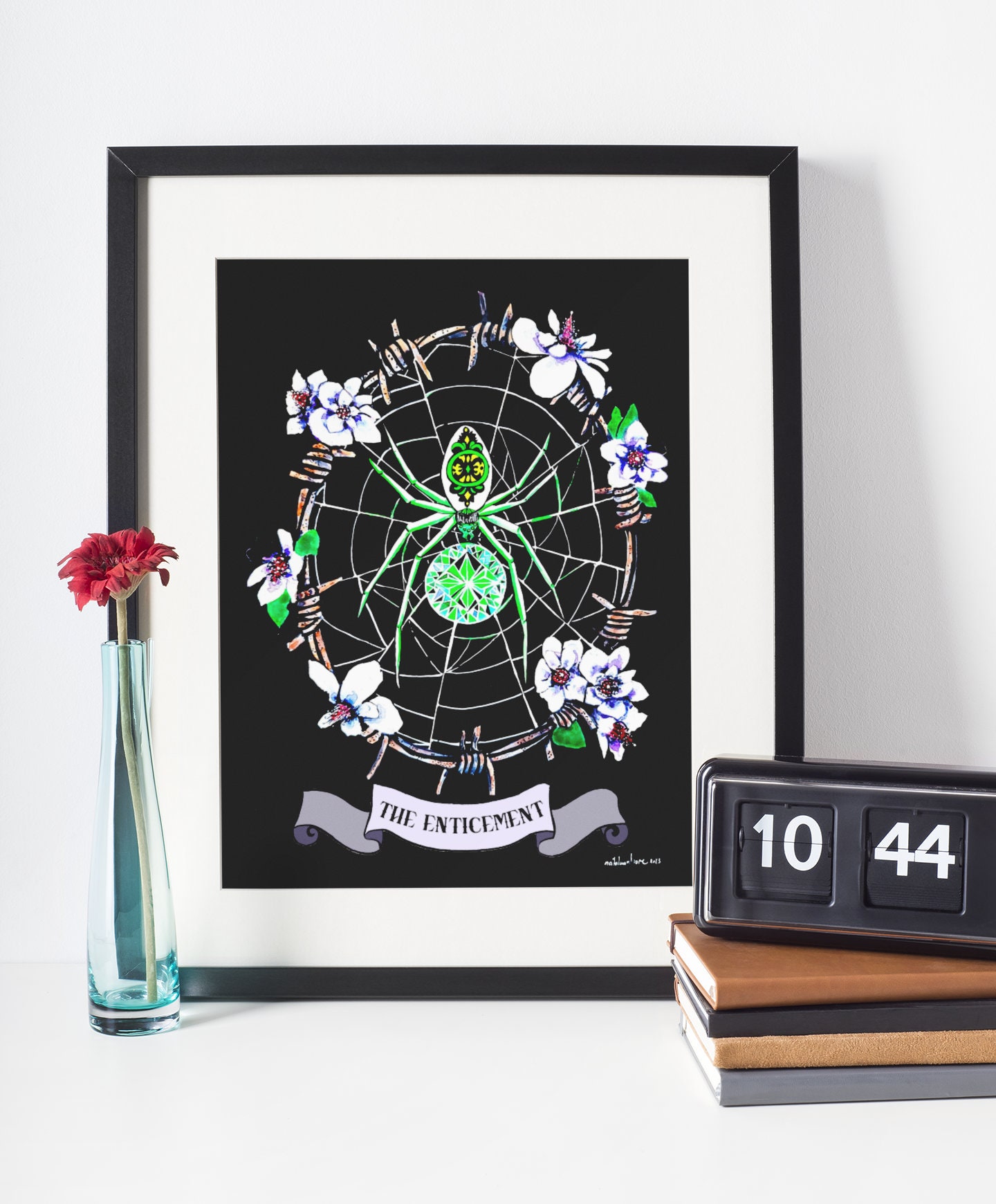 Spider Tarot Poster Dark Aesthetic Art Print Weird Green - Etsy