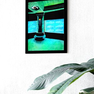 Weird Art Print With Eye - Psychedelic Gift - Liminal Space - Bizarre ...