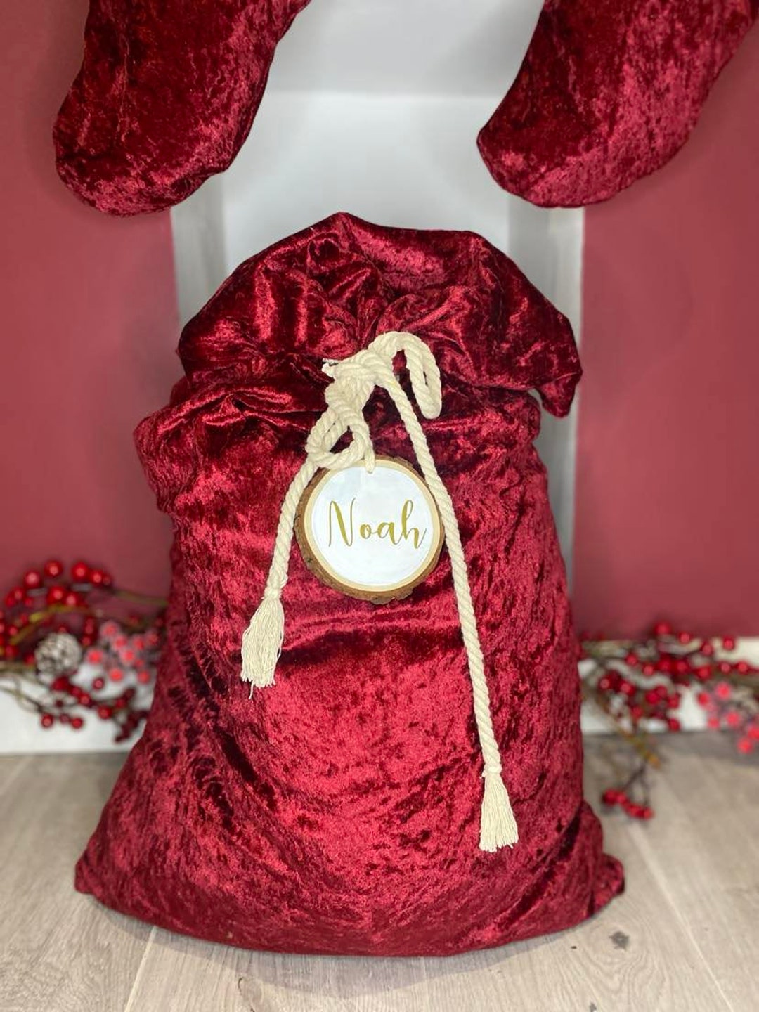 Red Velvet Sack - Etsy