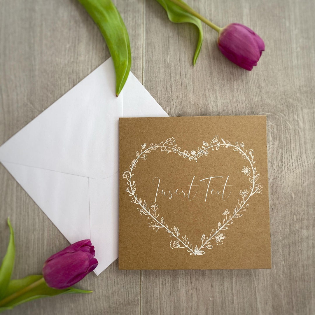 INSERT OWN TEXT Calligraphy Card - Etsy