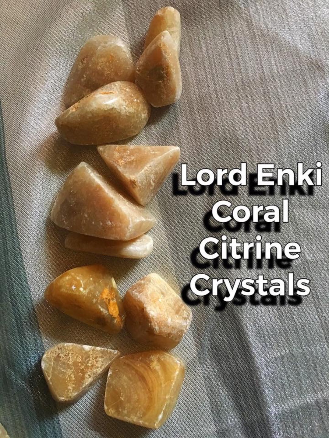 Lord Enki Spiritual Coral Citrine Crystals - Etsy