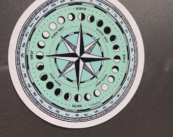 Moon Phases Compass | Etsy