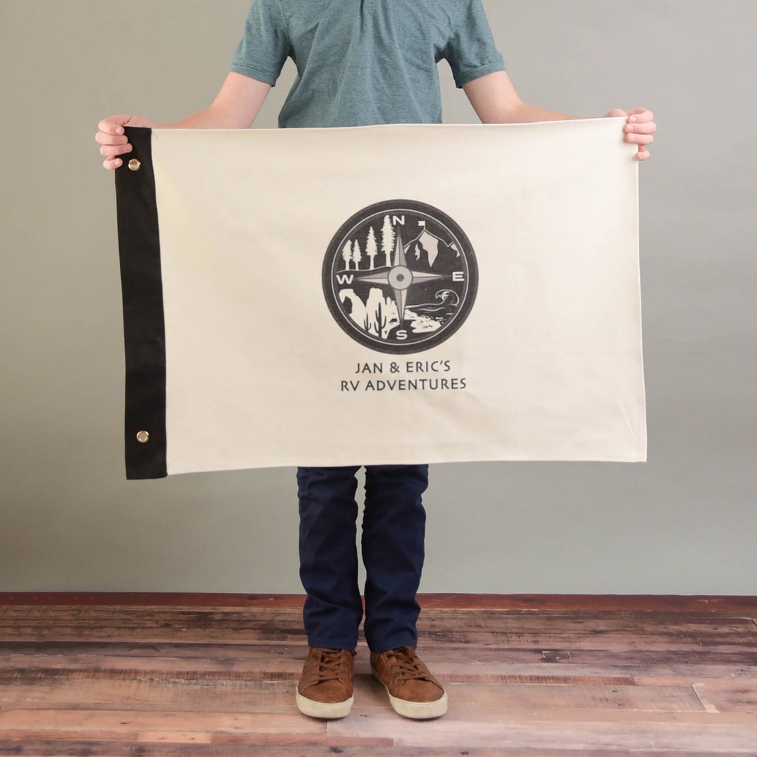 Original Expedition Flag B&W horizontal Lettering - Etsy