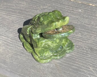 Jade Money Frog - Etsy