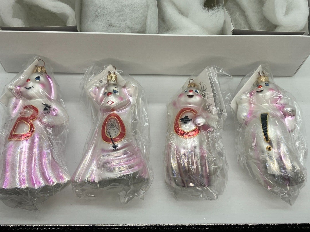 Vintage New Christopher Radko 1999 THE BOO BOYS 99-056-0 Set of 4 Glass ...