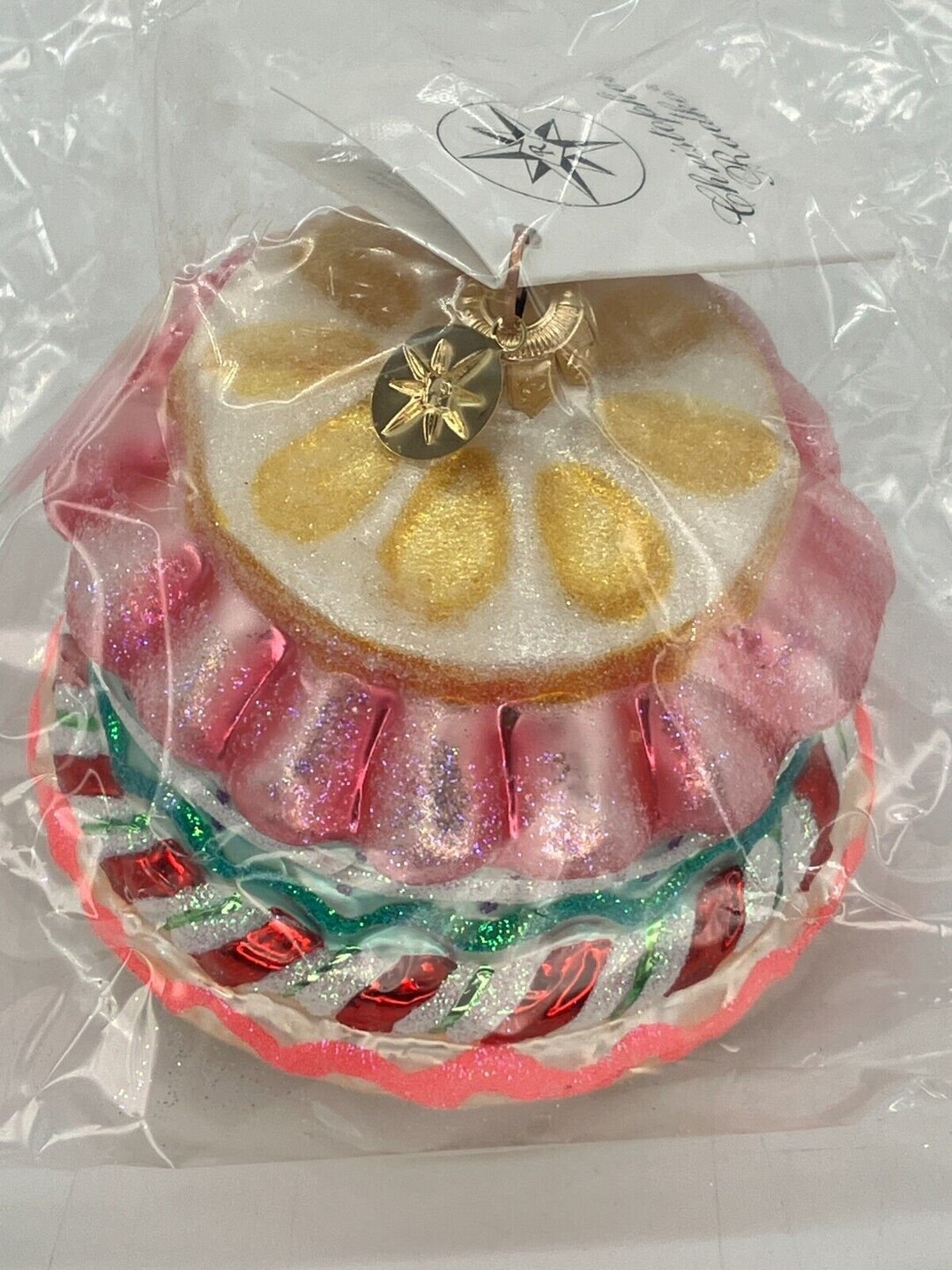 Vintage New Christopher Radko 2000 BERRY CAKE DELIGHT Glass Ornament 00 ...