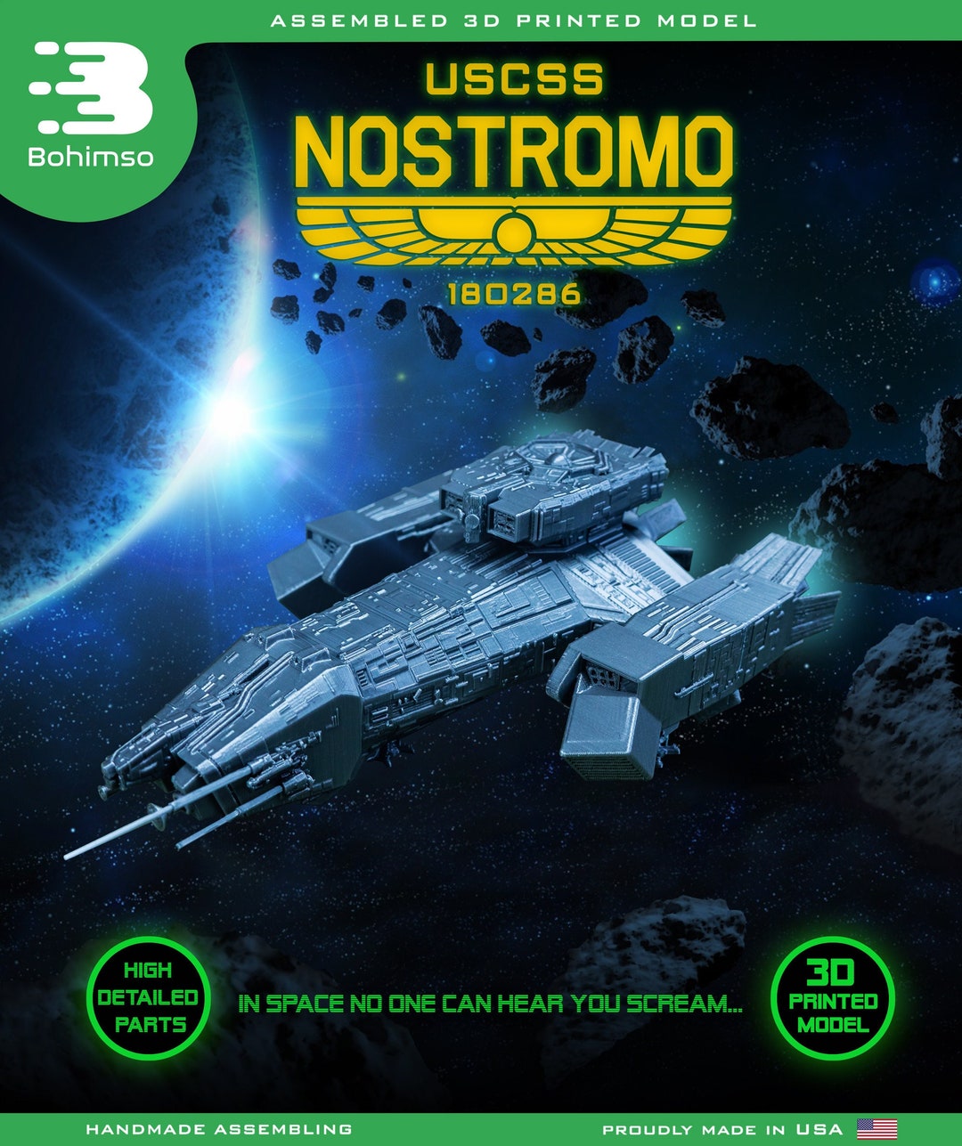 NOSTROMO Plastic Model Spaceship ALIEN Movie Spacecraft 3D Print - Etsy