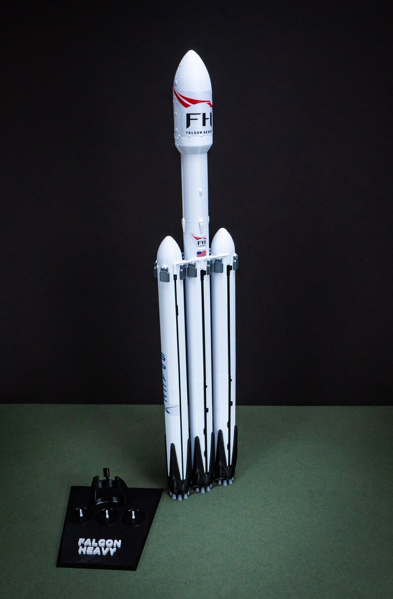 FALCON HEAVY Plastic model Rocket SpaceX NASA Scale | Etsy