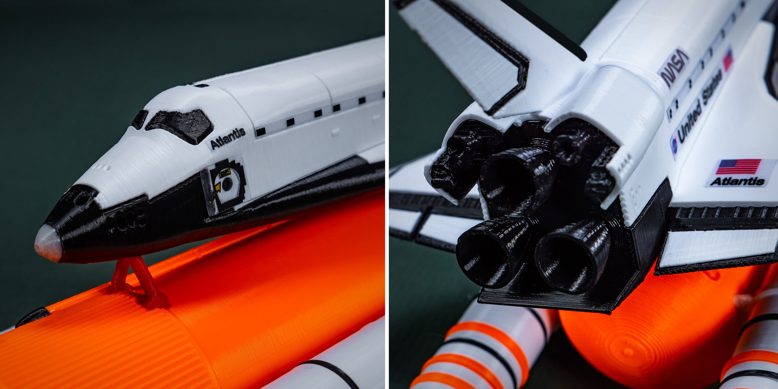 SPACE SHUTTLE ATLANTIS Plastic Model Rocket Spacecraft - Etsy UK