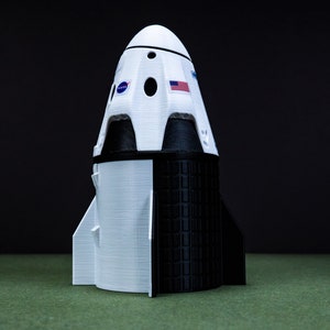 DRAGON 2 Plastic Basic Model Spacex NASA Crew Dragon Capsule Spacecraft ...