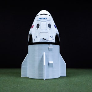 DRAGON 2 Plastic Basic Model Spacex NASA Crew Dragon Capsule Spacecraft ...