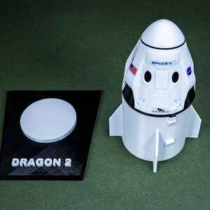 DRAGON 2 Plastic Basic Model Spacex NASA Crew Dragon Capsule Spacecraft ...