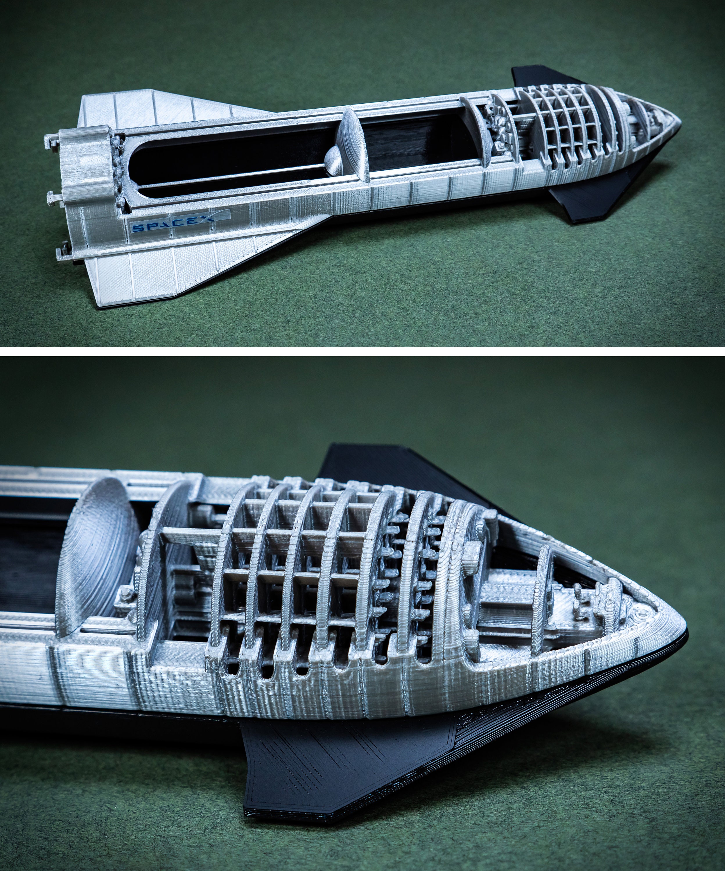 STARSHIP Cutaway Spaceship Plastic Model Rocket Spacex | Etsy UK