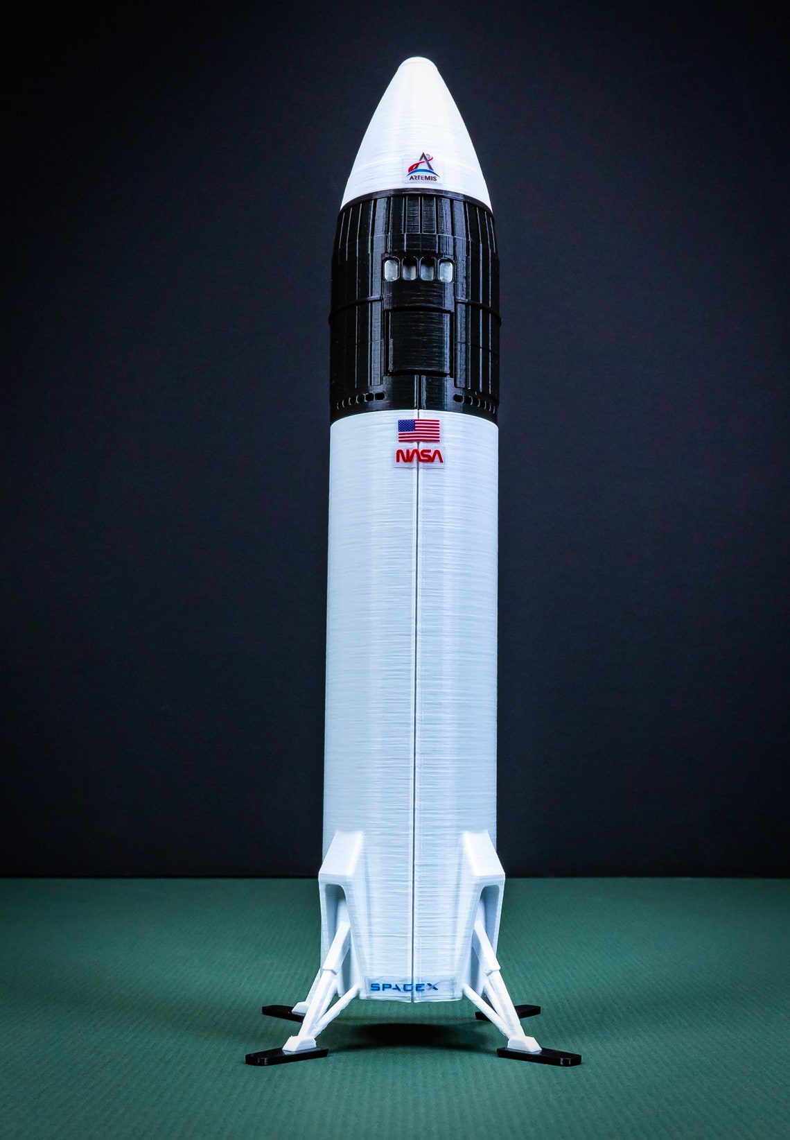 STARSHIP HLS Human Landing System Plastic model Rocket | Etsy