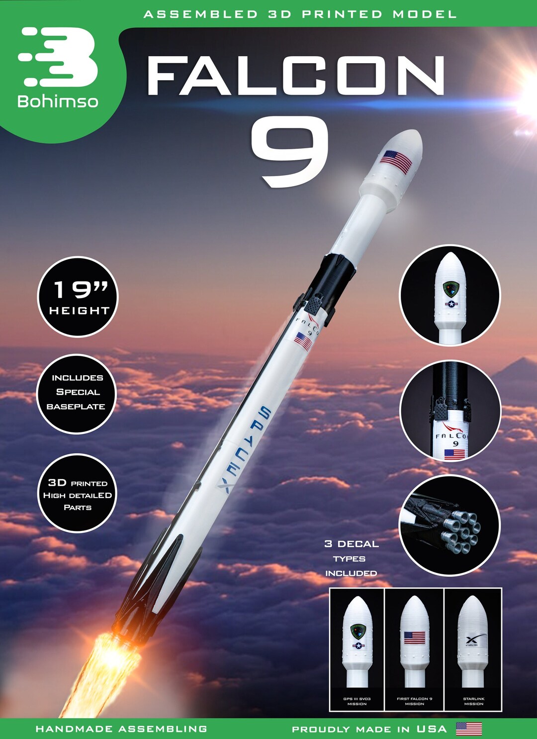 Spacex Falcon 9 Plastic Model Rocket Spacex NASA Scale 1:144 Spacecraft ... Spacex Falcon 9 Plastic Model Rocket Spacex NASA Scale 1:144 Spacecraft ...