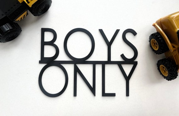 Boys Only Cutout Sign Boys Only Sign Signs for Boys Room - Etsy