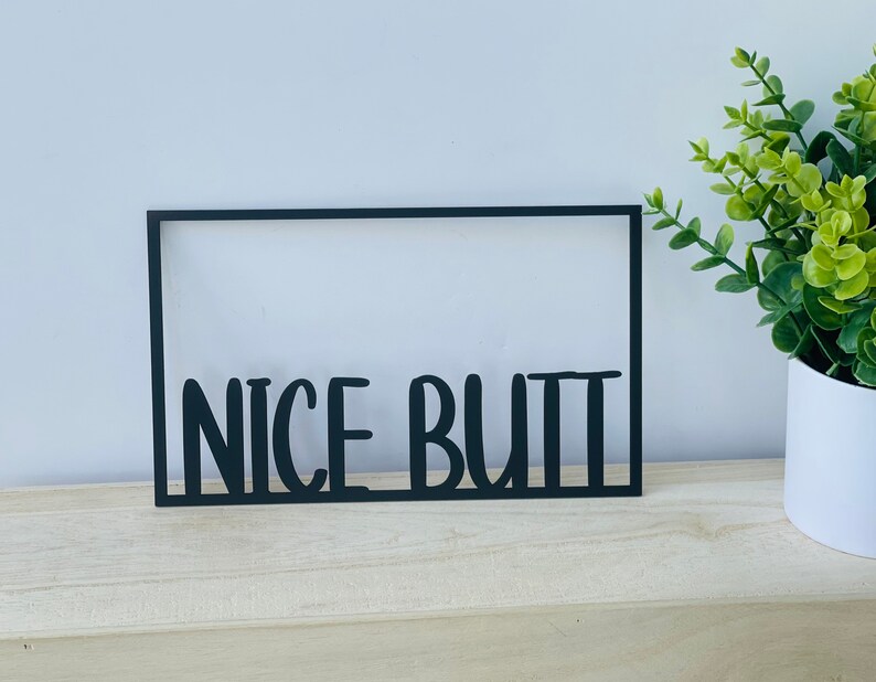 Nice Butt Cutout Sign Cutout Bathroom Sign Signs for - Etsy