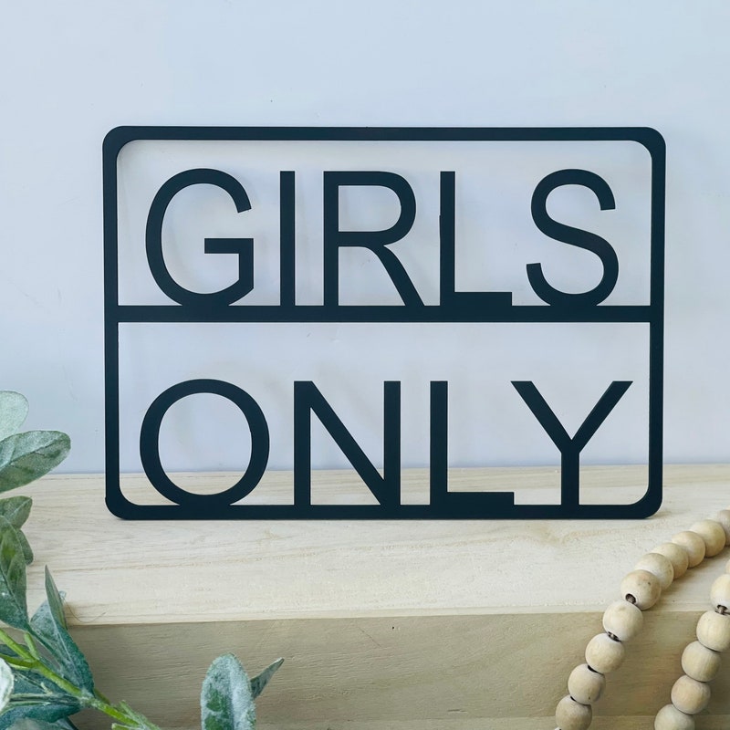 Girls Only Sign - Etsy