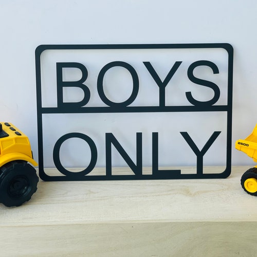 Boys Only Sign Boys Only Cutout Sign Cutout Sign for Boys - Etsy