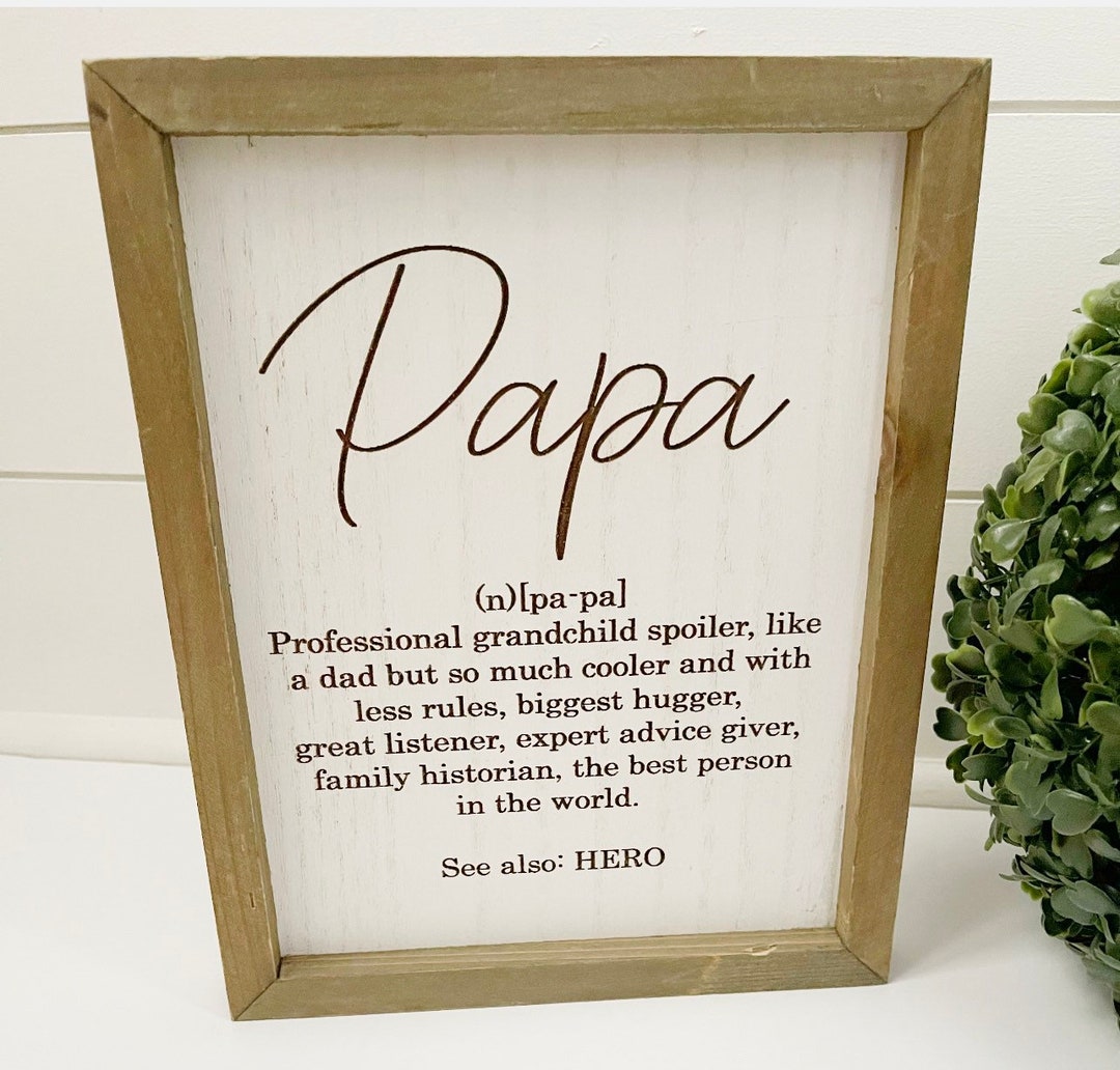 Papa Sign, Signs for Papa, Gift for Fathers Day, Wooden Sign for Papa ...