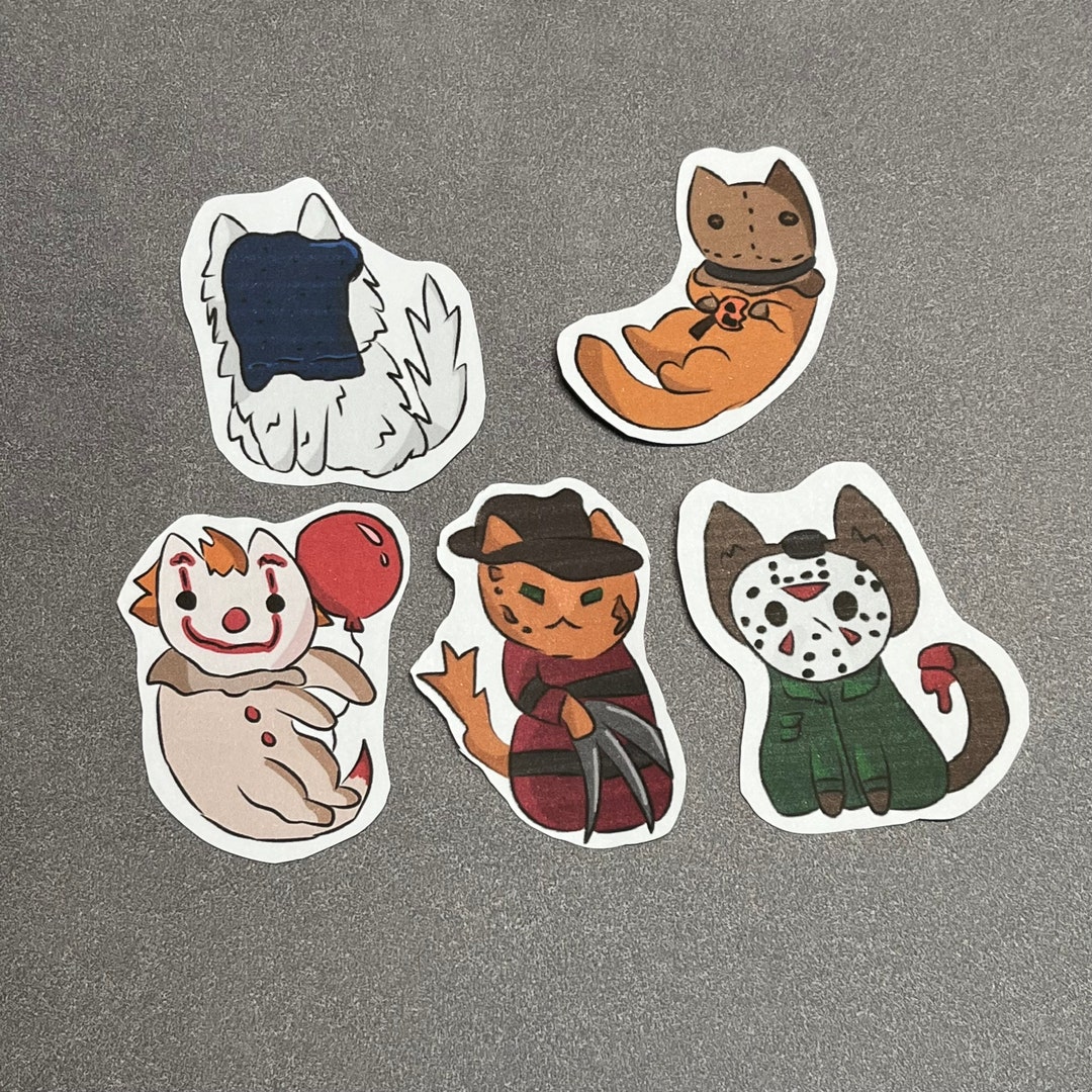 Horror Icons - Cat Stickers - Horror Movies - Etsy