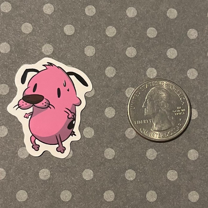 Courage the Cowardly Dog Vinyl Sticker Waterproof Sticker - Etsy