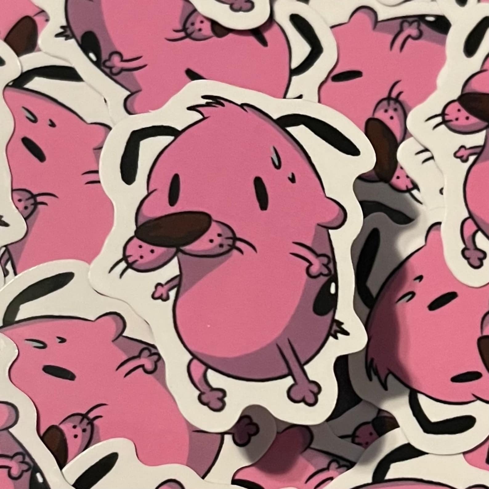 Courage the Cowardly Dog Vinyl Sticker Waterproof Sticker Doggo Cartoon ...