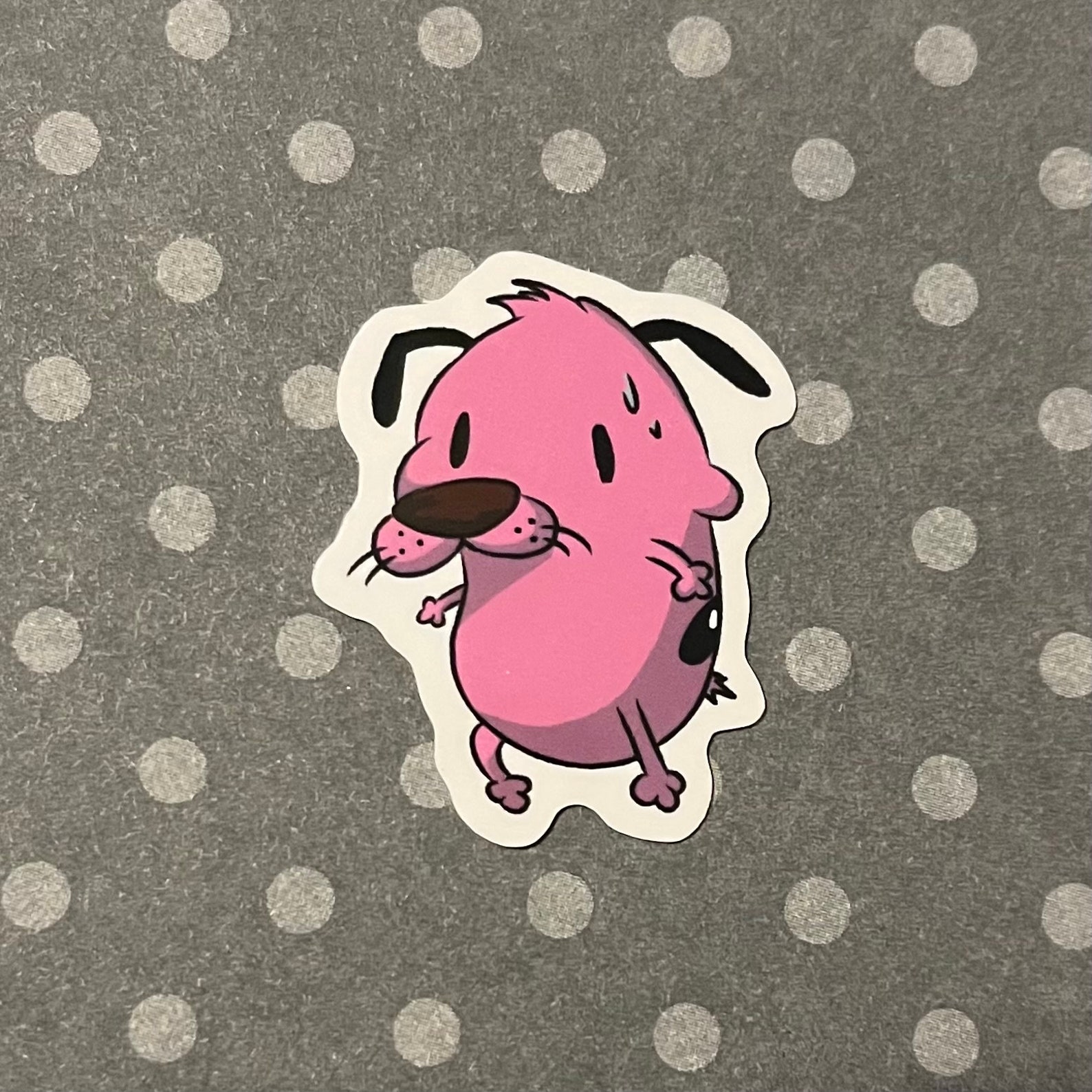 Courage the Cowardly Dog - Vinyl Sticker - Waterproof Sticker - Doggo ...