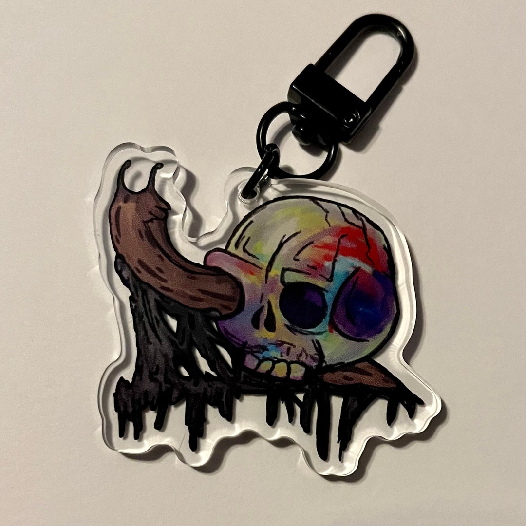 Skull Snail Keychains - Colorful Creepy Slug Accessory - Etsy