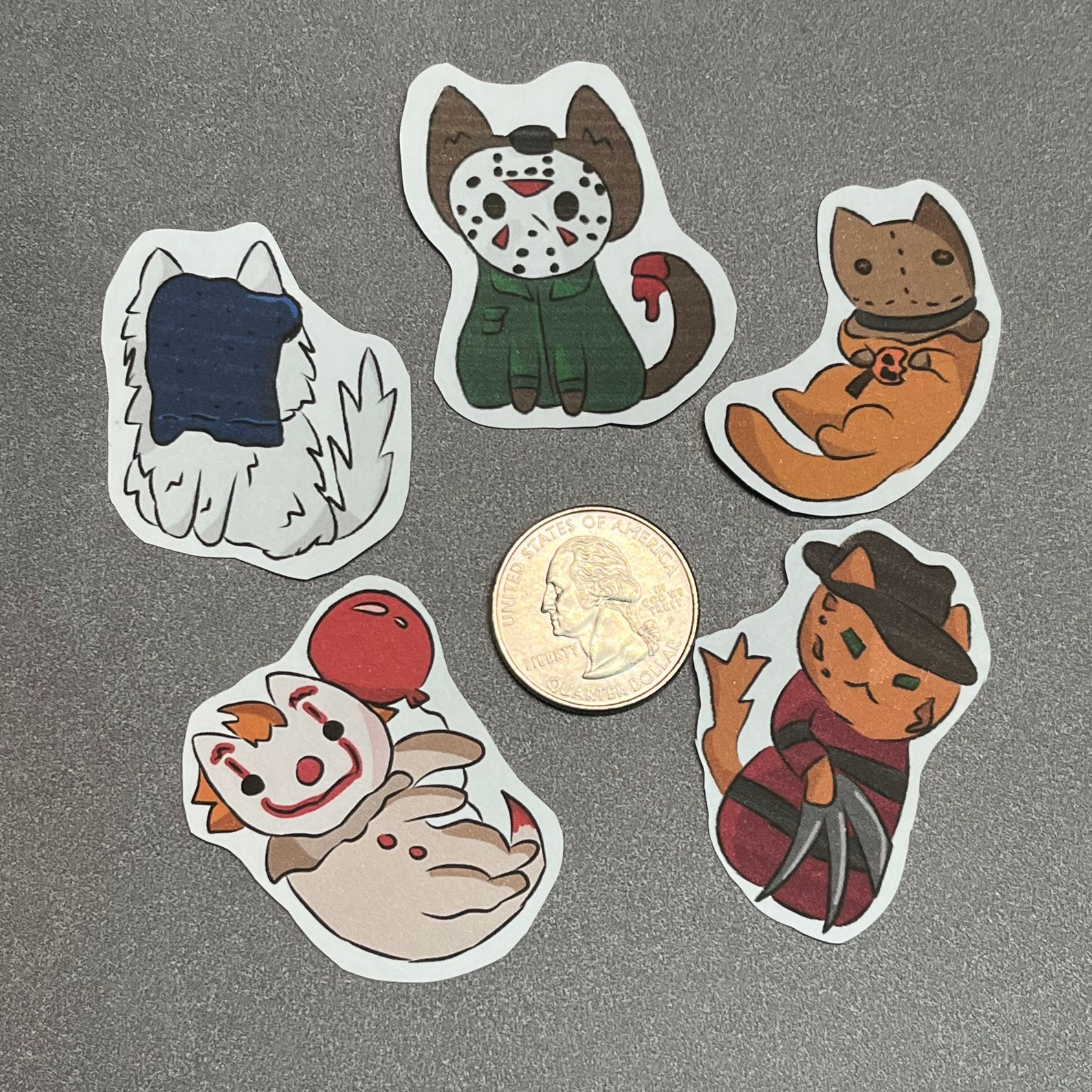 Horror Icons - Cat Stickers - Horror Movies - Etsy